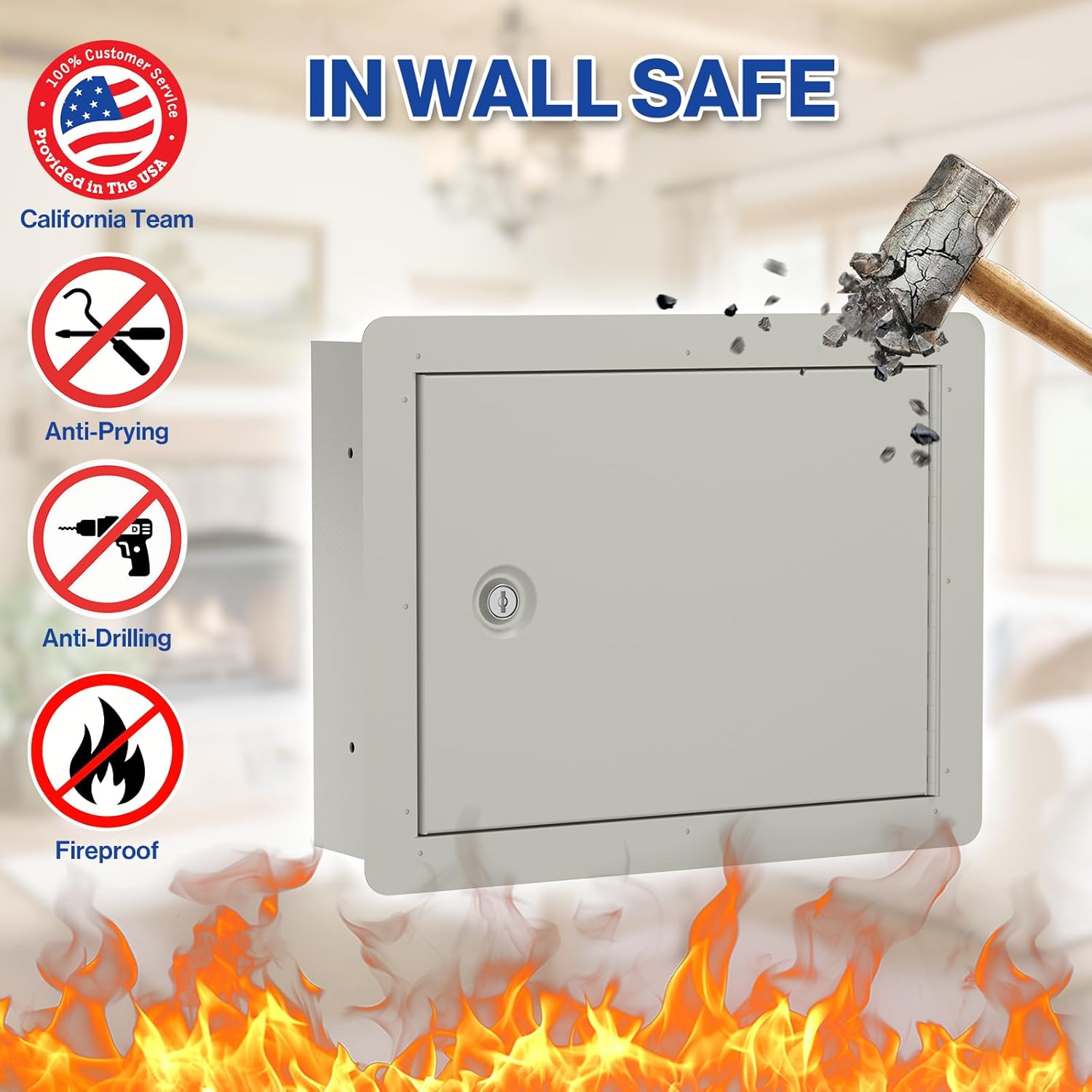 In Wall Safe with Lock - Secure Storage Wall Deposit Australia | Ubuy