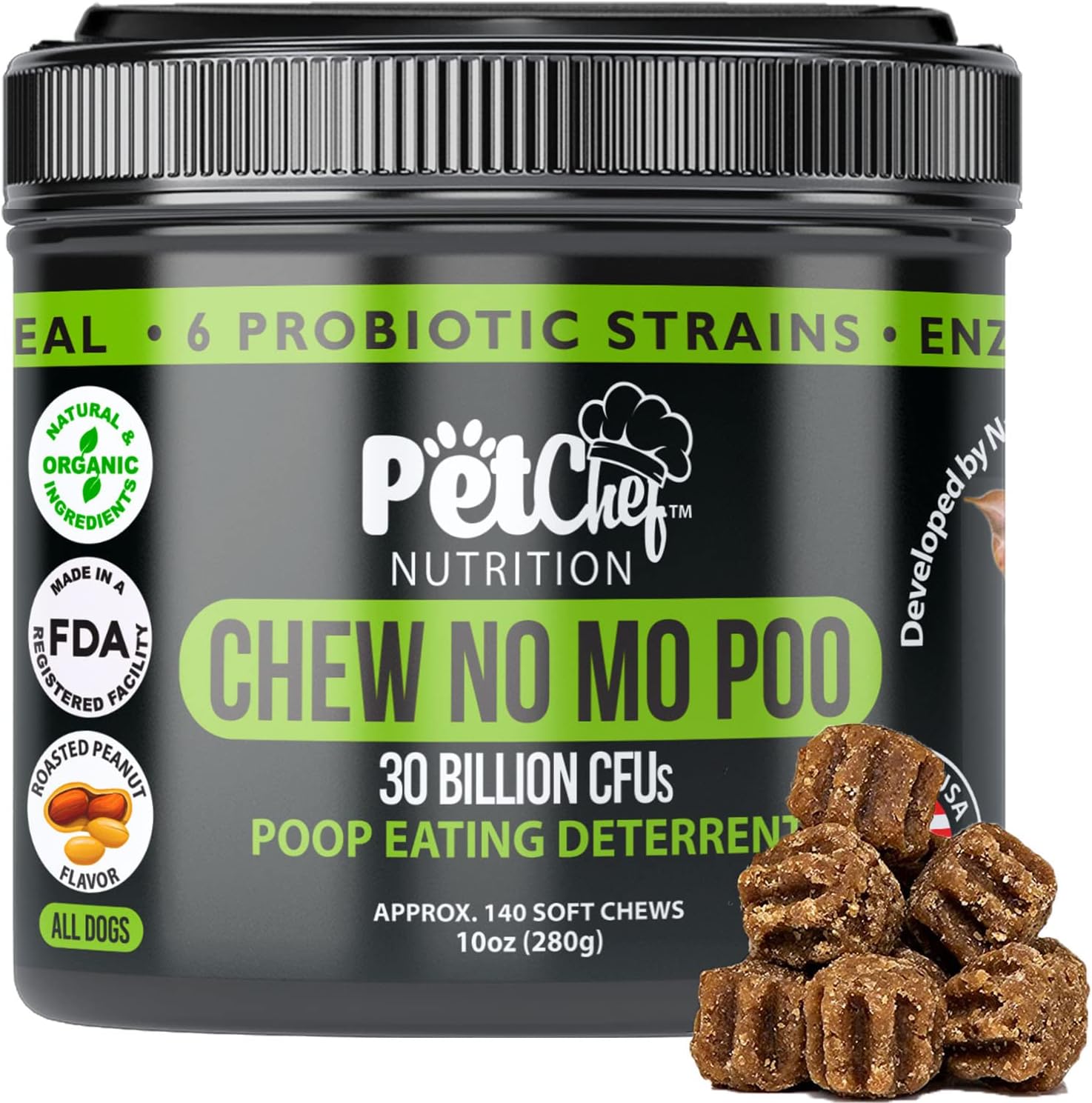 Pet Supplies : Pet Chef Chew No Poo! 140 Count. Stop Dog Poop Feces ...