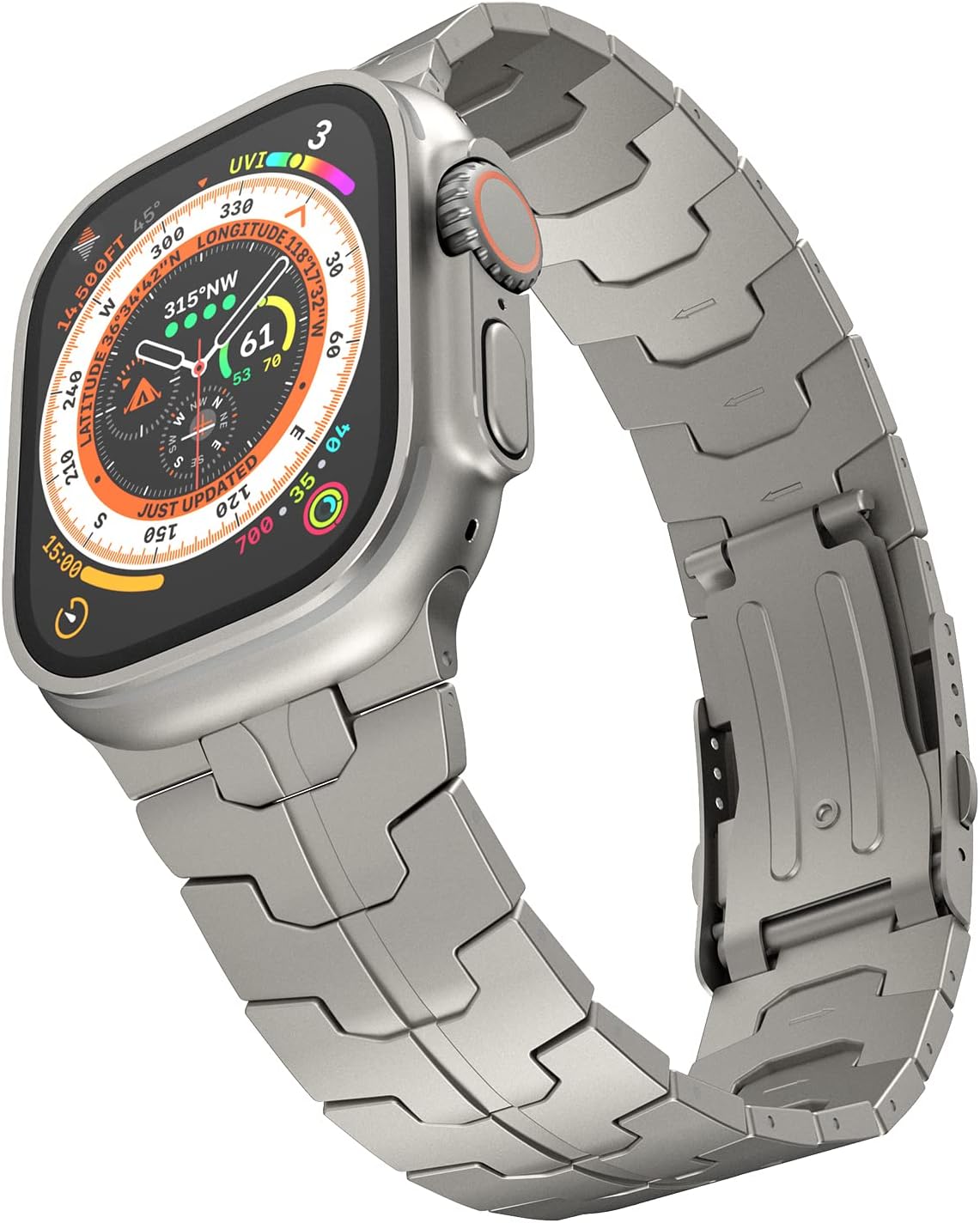 Amazon.com: CHANCHY Titanium Band for Apple Watch Ultra 2 Band 49mm ...