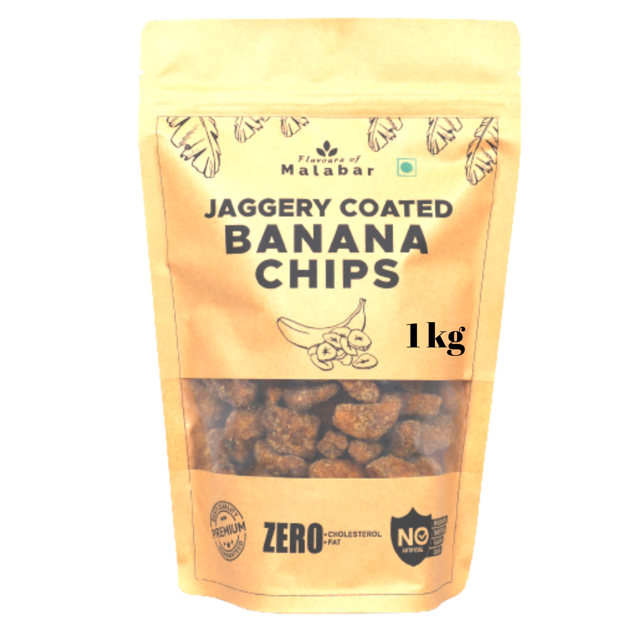 Buy Flavours of Malabar Premium 1 Kg Jaggery Coated Banana Chips Made in Coconut Oil Kerala ...