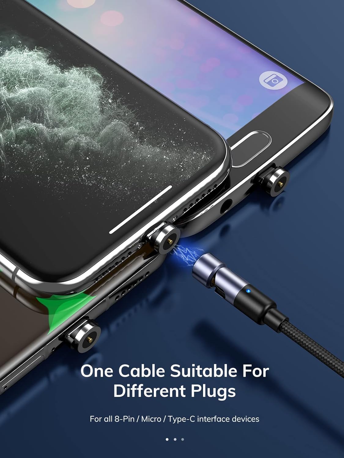 TOPK Cable de carga magnético paquete de 6 33 pies cargador magnético ...