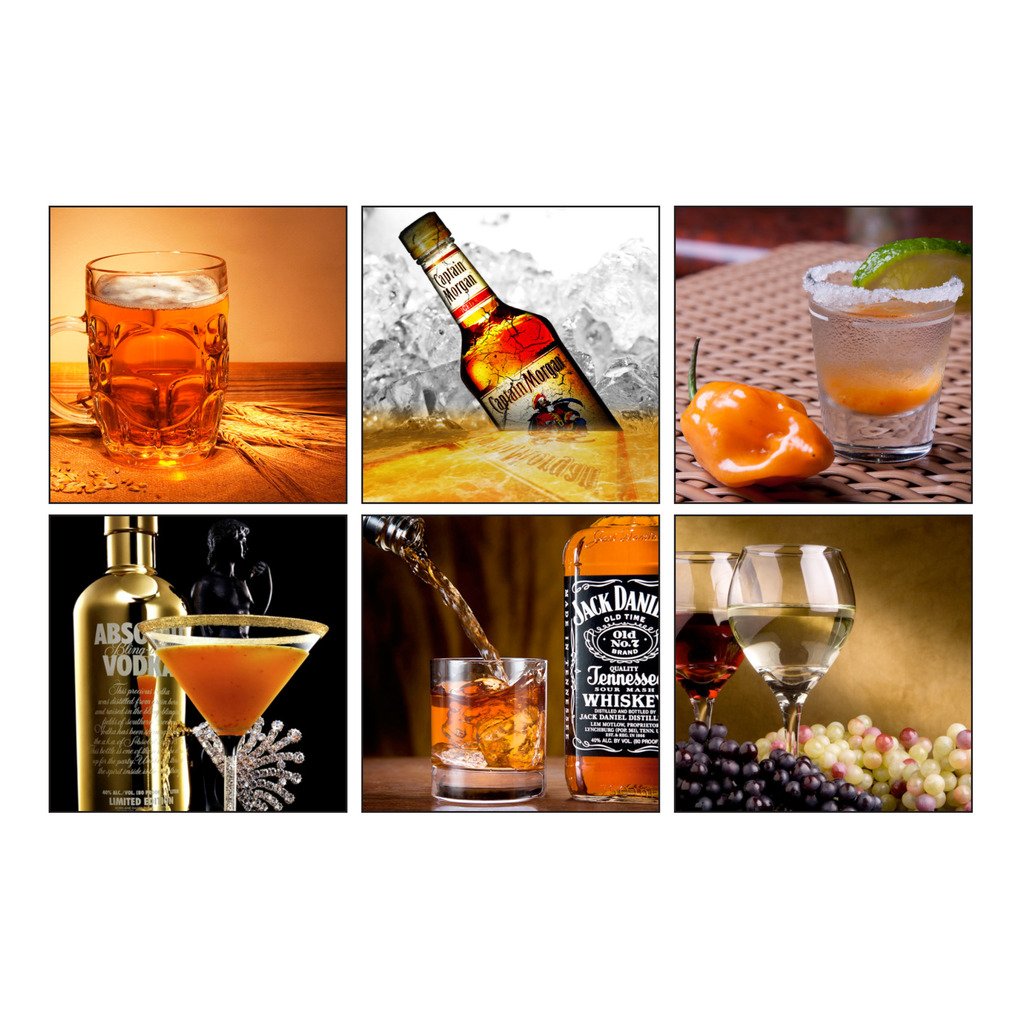 Alcohol Coasters - Sunboard (Set of 6) : Amazon.in: Home & Kitchen