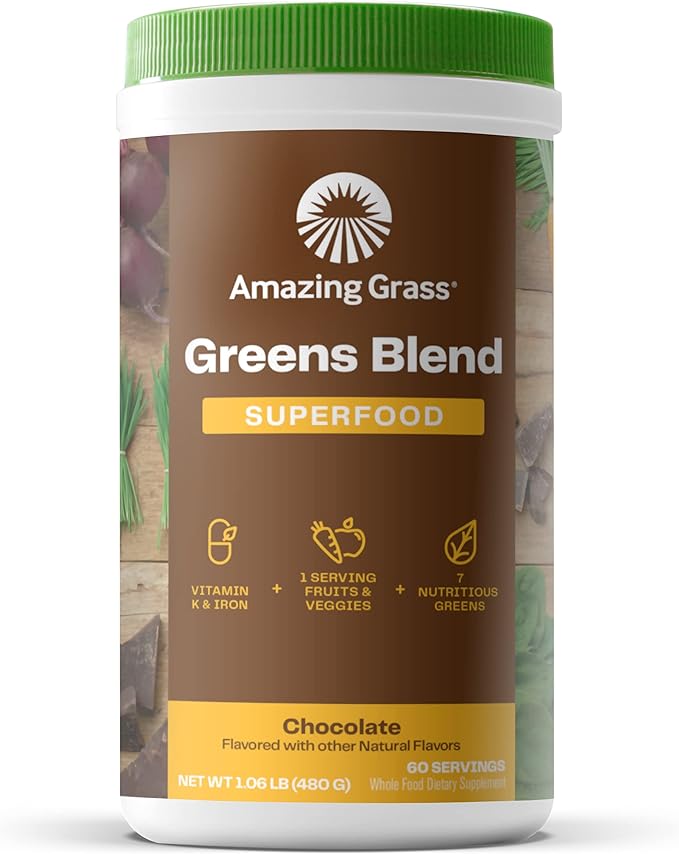 Amazon.com: Amazing Grass Greens Superfood Powder: Greens Powder with ...