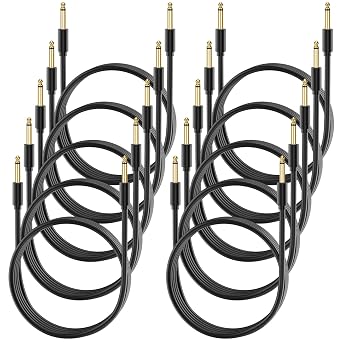 Amazon.com: Xuhal 10 Pack Guitar Cable 10 ft 1/4'' Straight to Straight ...
