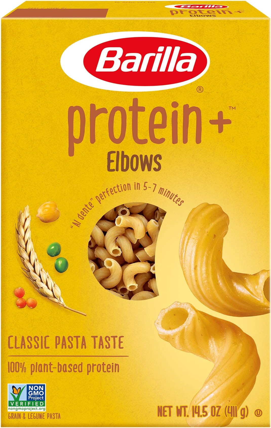 Amazon.com : Barilla Protein Plus Pasta, Elbows, 14.5 Ounce(Pack of 8 ...