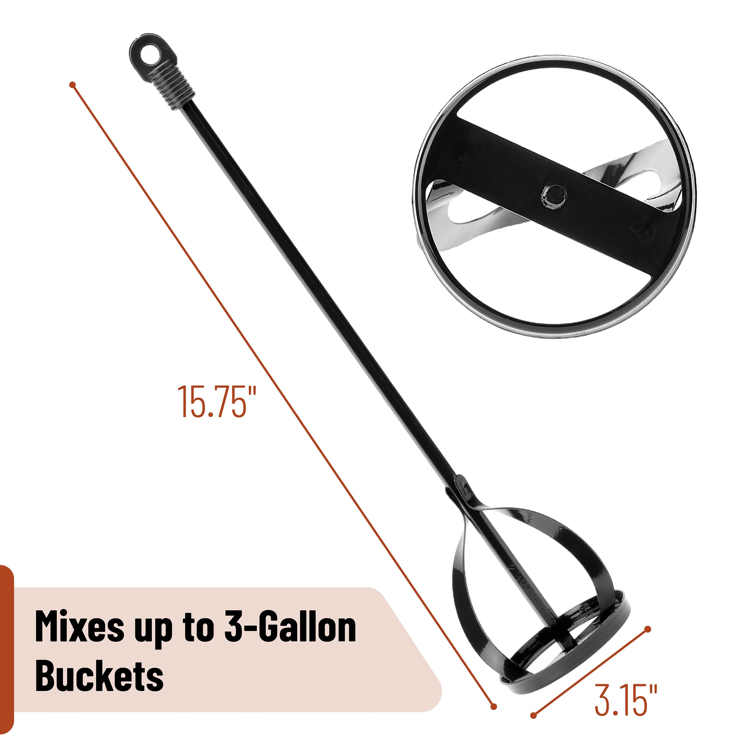 Snapklik.com : Bates- Paint Mixer, 1 To 3 Gallon Buckets, Black Mud ...