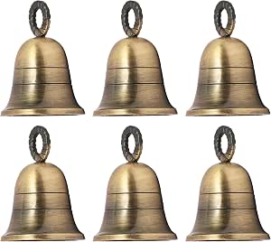 Amazon.com: Indian Brass Bells Jingle Bells for Home Door Décor, Crafts ...