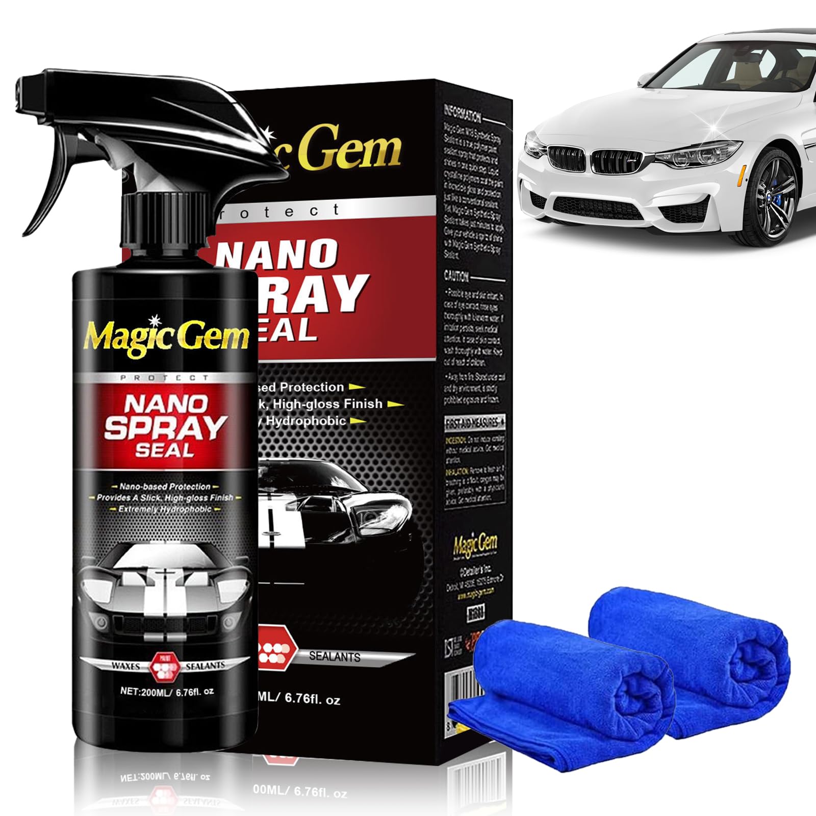 Amazon.com: Magic Gem Car Coating Spray, Nano Car Scratch Removal Spray ...