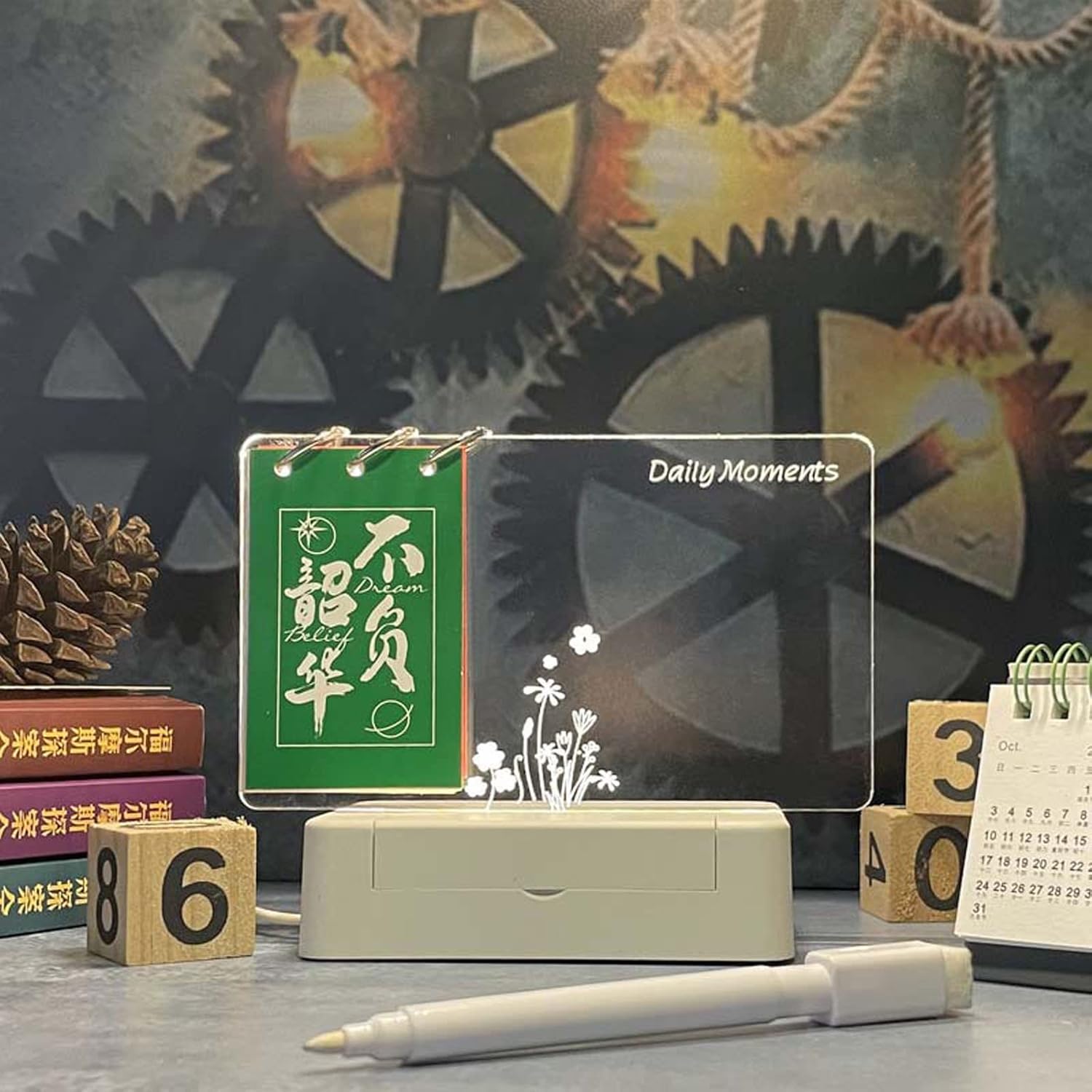 Calendario de escritorio tablero de dibujo acrílico tablero de ...