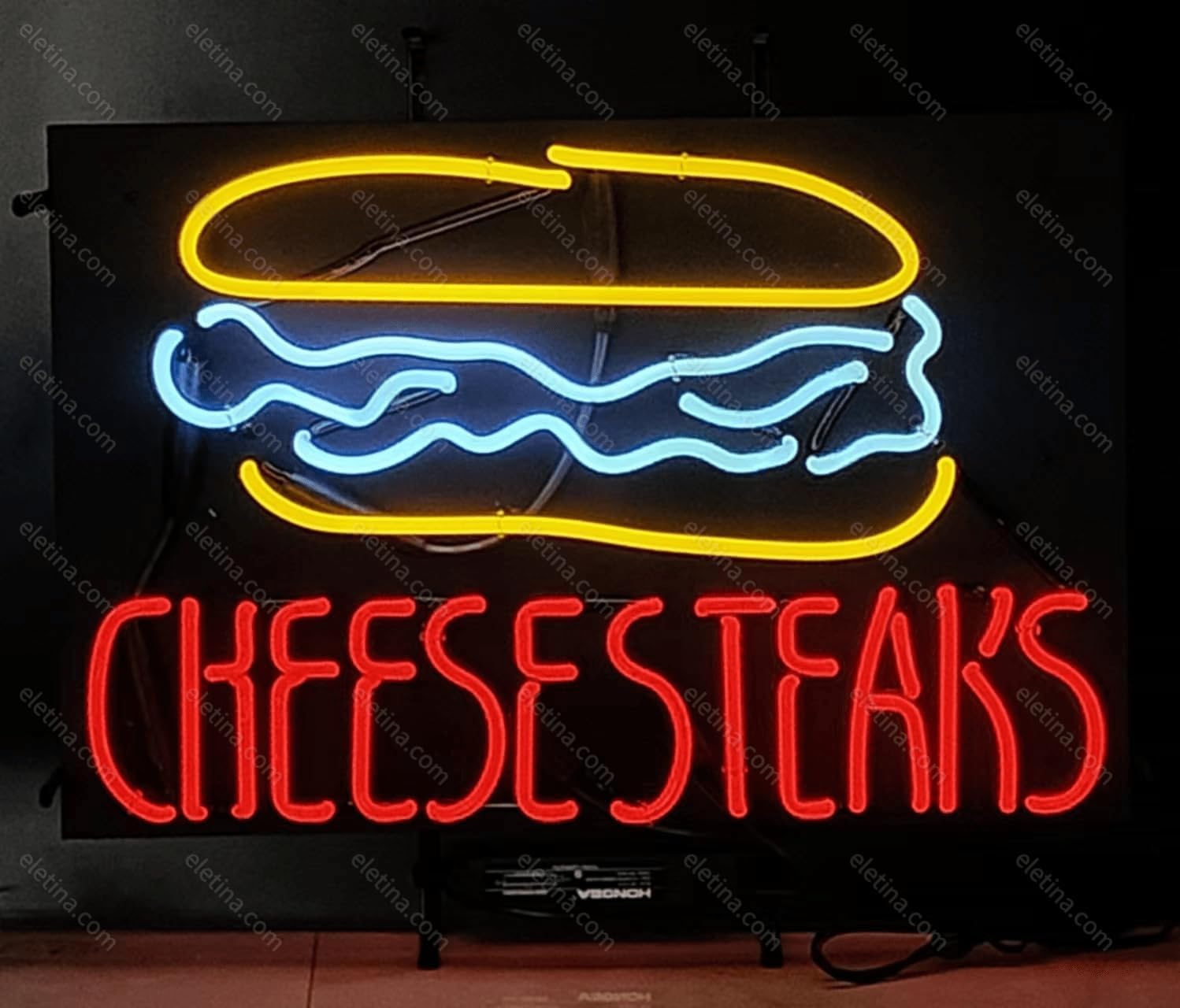 Amazon.com : Neon Signs for Wall Decor Cheesesteaks Sign Neon Glass ...