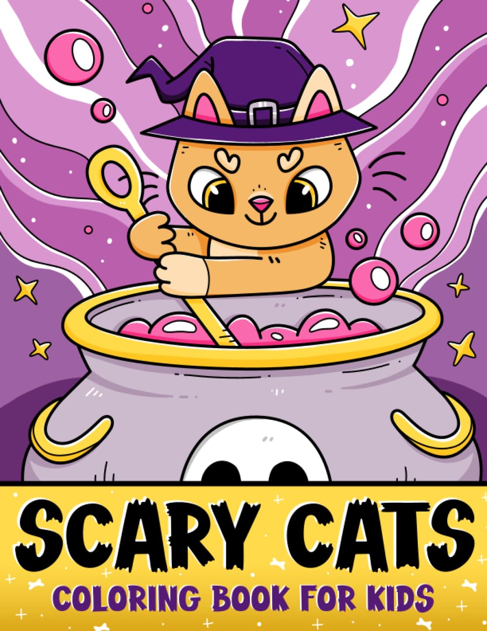 Scary Cats Coloring Book For Kids: Spooky Cat Coloring Book Featuring ...