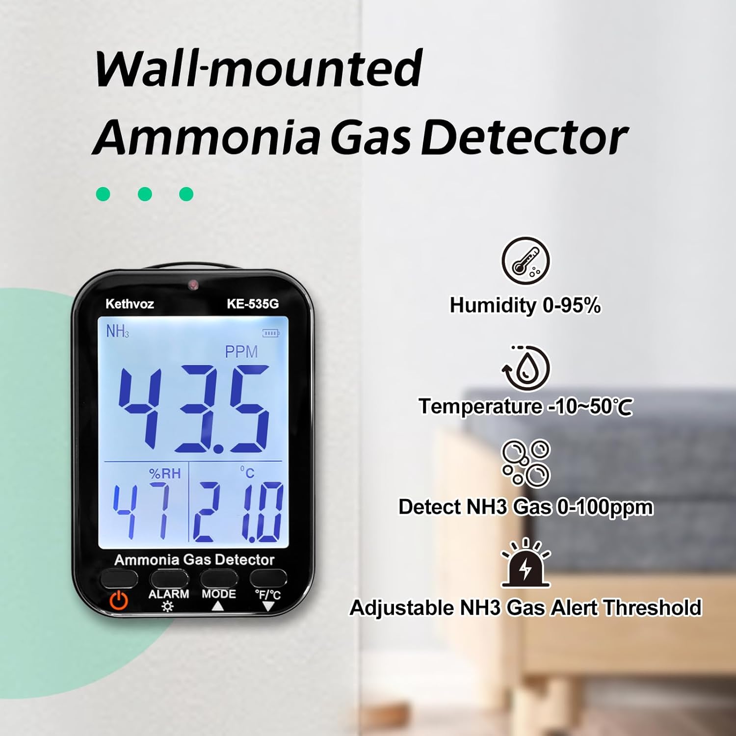 Ammonia Gas Detector NH3 Air Monitor, Kethvoz Philippines | Ubuy