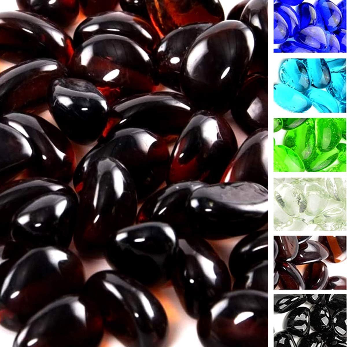 Amazon.com: Mr. Fireglass 1/2-Inch Reflective Fire Glass Cashew for ...