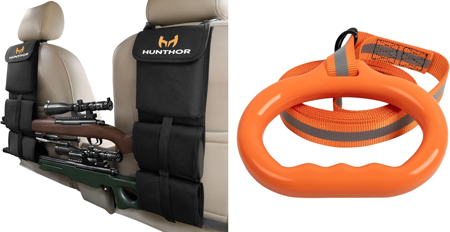 Amazon.com: Hunthor Truck Gun Rack (Black, A Pair) and Deer Drag with ...