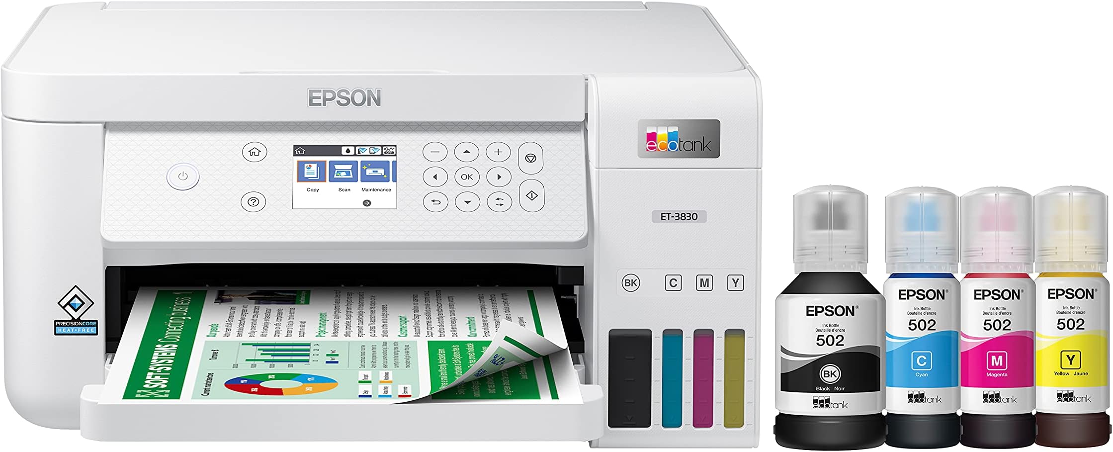 Amazon.com: Epson EcoTank ET-4850 Wireless All-in-One Cartridge-Free ...