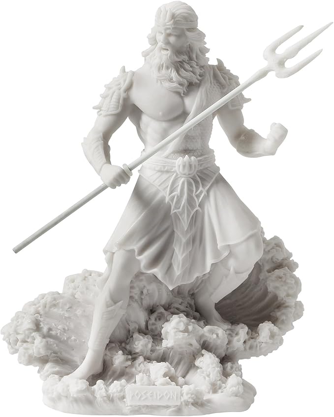 Amazon.com: Poseidon Greek God of the Sea with Trident Statue : Home ...