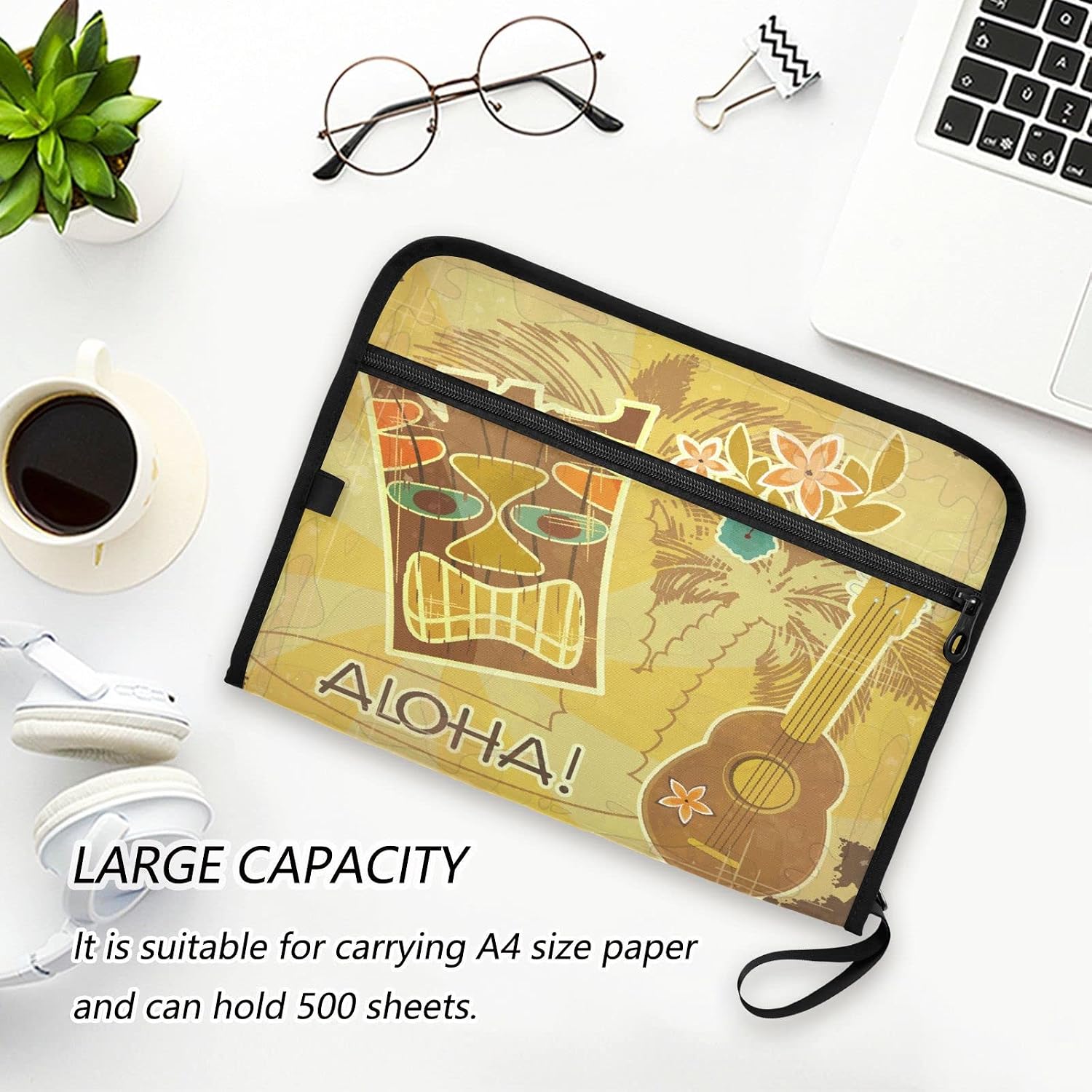 Retro Beach Expanding File Folder for Documents A4 Letter Size ...