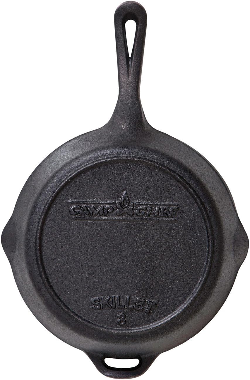 Amazon.com: Camp Chef 8 Cast Iron Skillet, Black, SK8 : Home & Kitchen