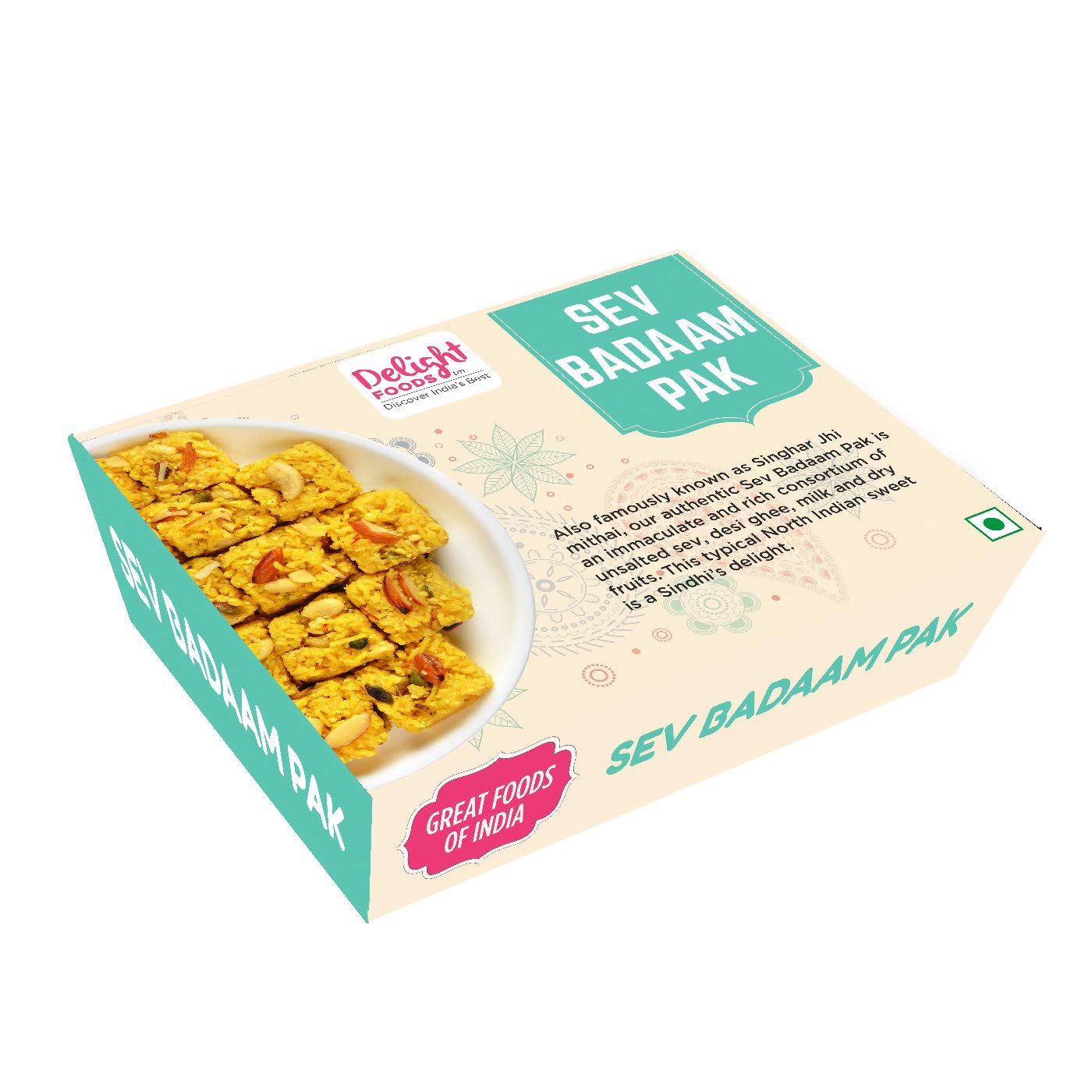 Amazon.com : Delight Foods Premium Sev Badaam Pak (Barfi|Burfi) 500g ...