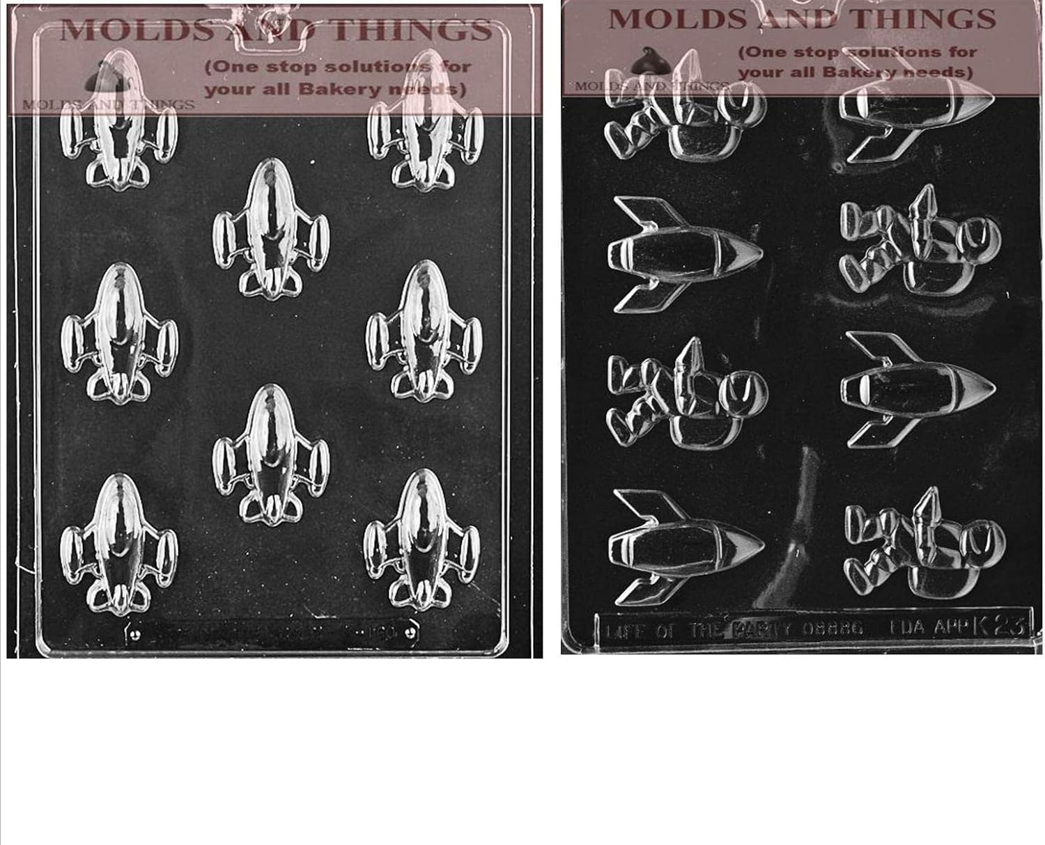 Amazon.com: Spaceship Chocolate Candy Mold, Spaceman & rockets ...