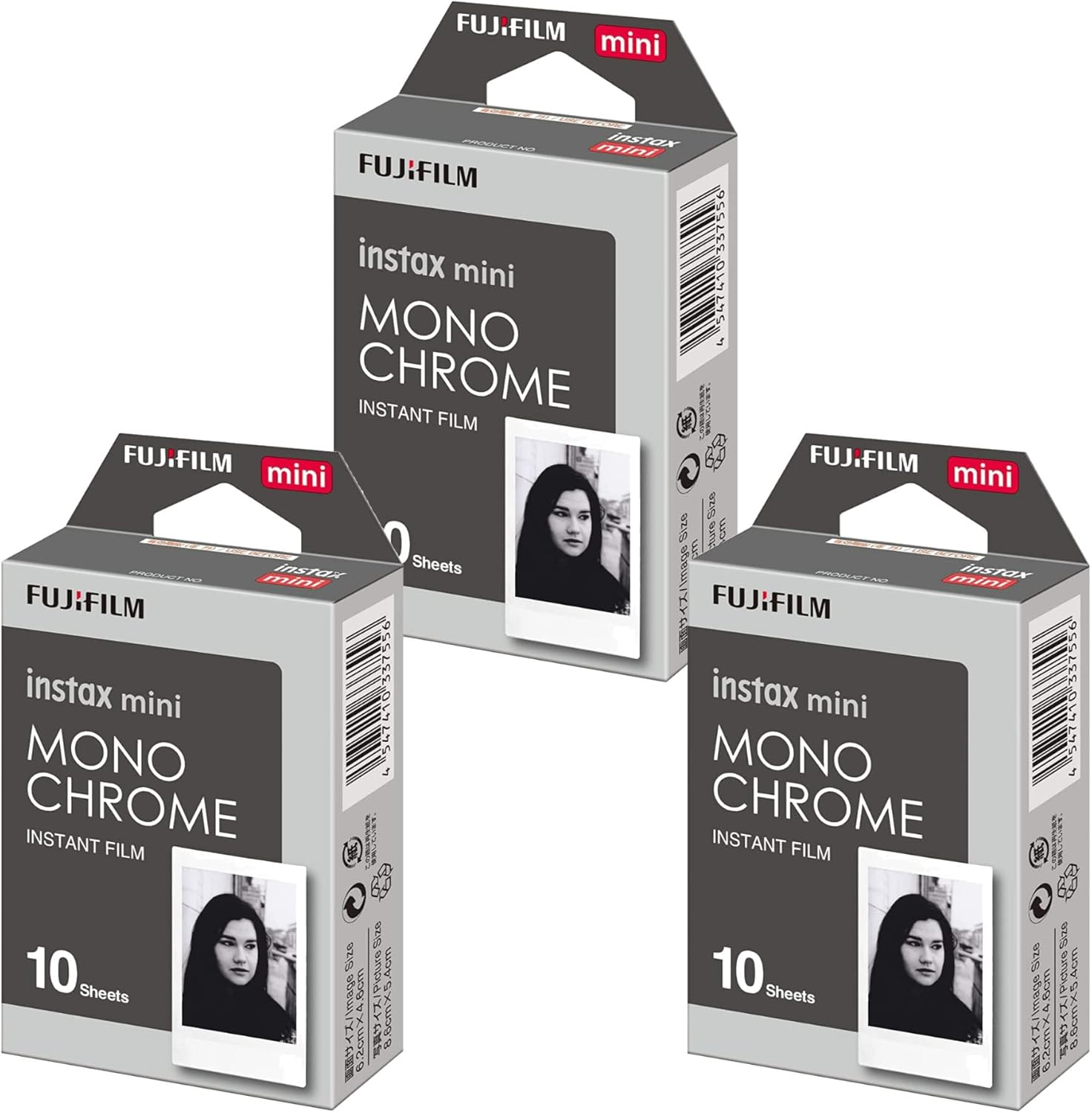 Amazon.com : Fujifilm Instax Mini Monochrome Film (10 Exposures, Credit ...