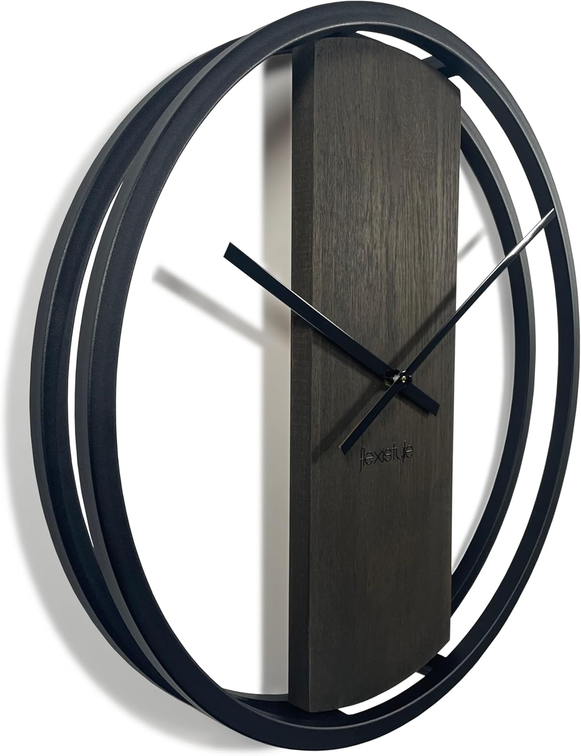 Wanduhr Schwarz Metall Modern