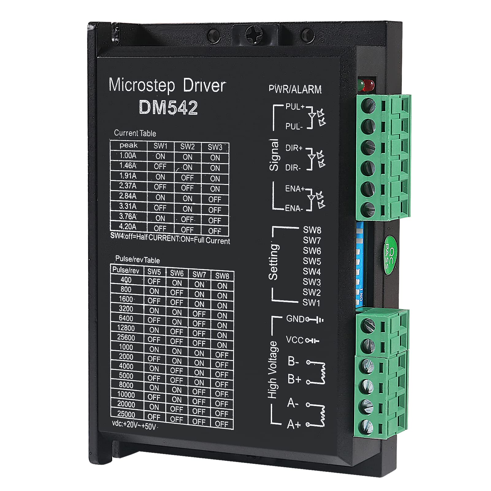 Snapklik.com : Stepper Motor Driver DM542, DC 20-50V DM542 2-Phase 128 ...