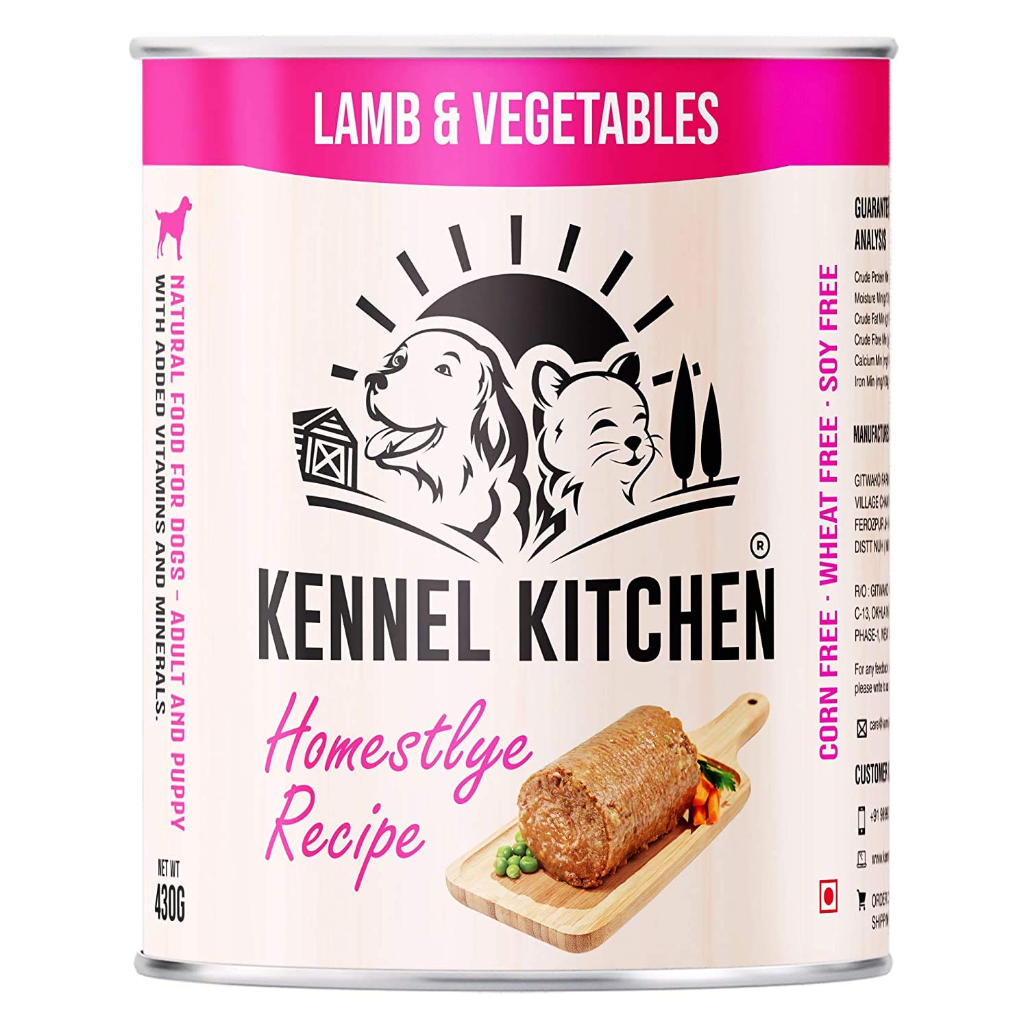 Kennel Kitchen Dog Food, Lamb and Vegetables, 300 g (Pack of 6 ...