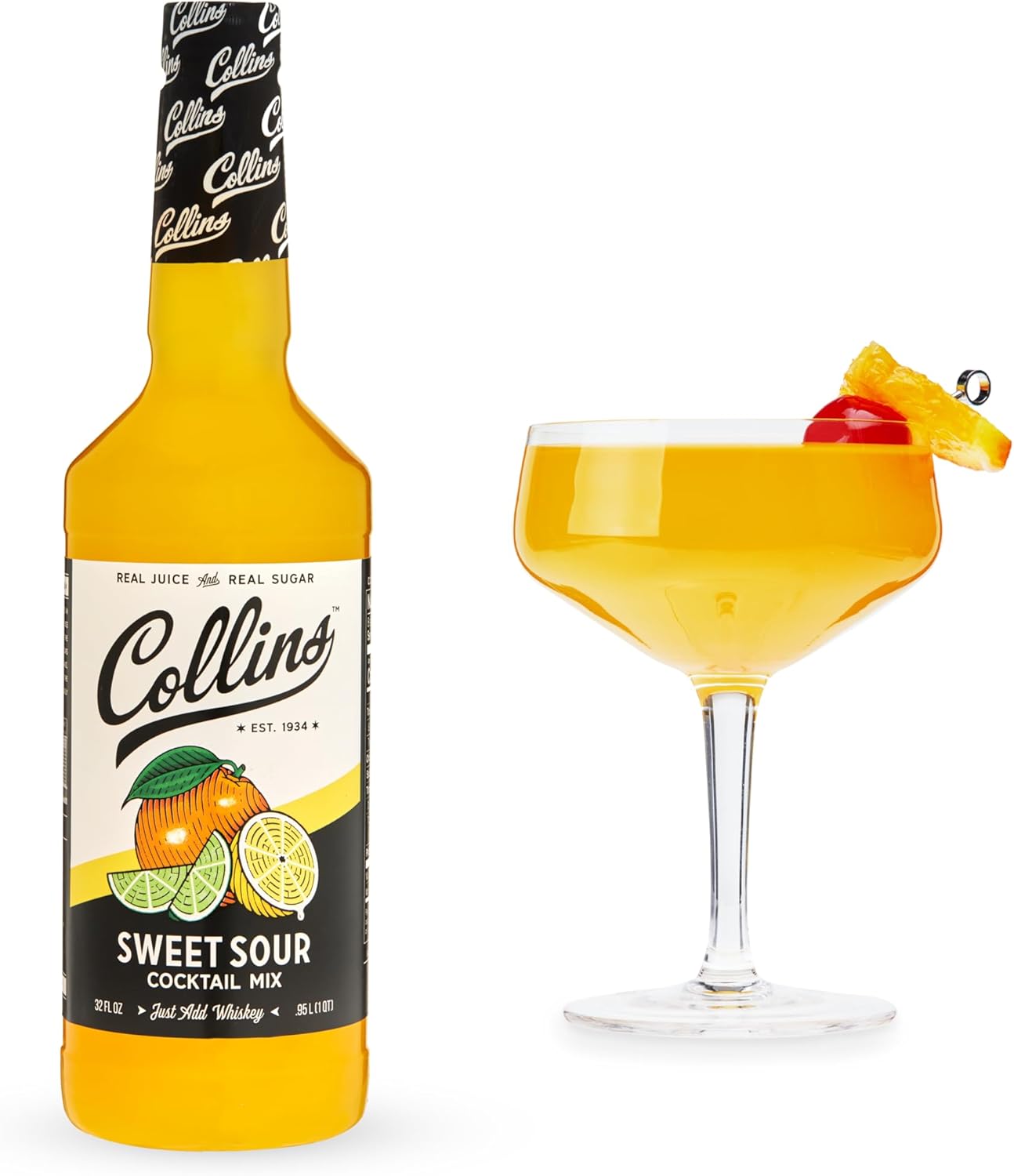 Amazon.com: Collins Sweet and Sour Mix Made With Real Orange and Lemon ...