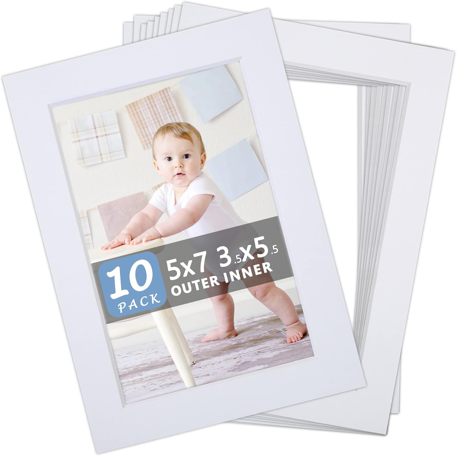 Amazon.com: Somime White Pre-Cut 5x7 Photo Matte, Acid Free 4x6 Mattes ...
