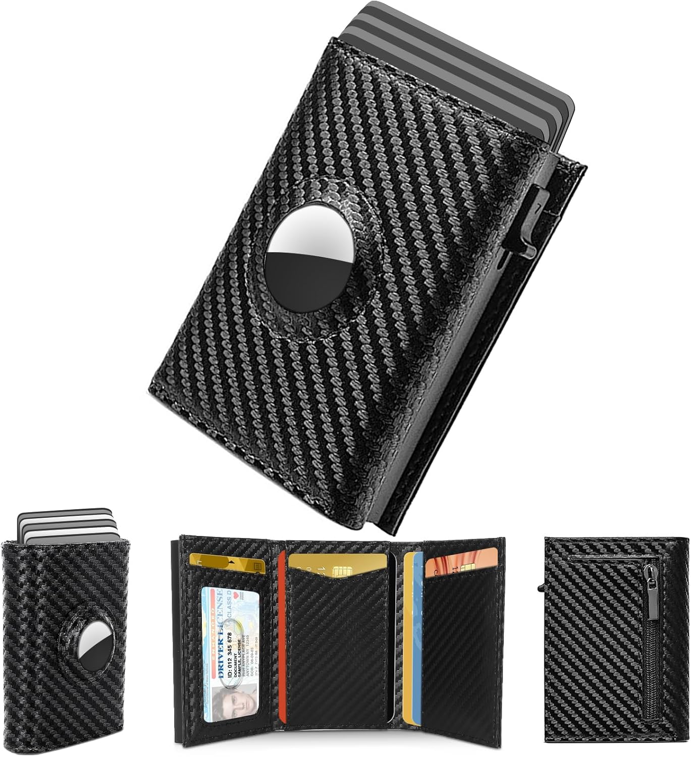 Smart Edge Wallet with Airtag Holder | Card Holder | Pop Up Wallet with ...