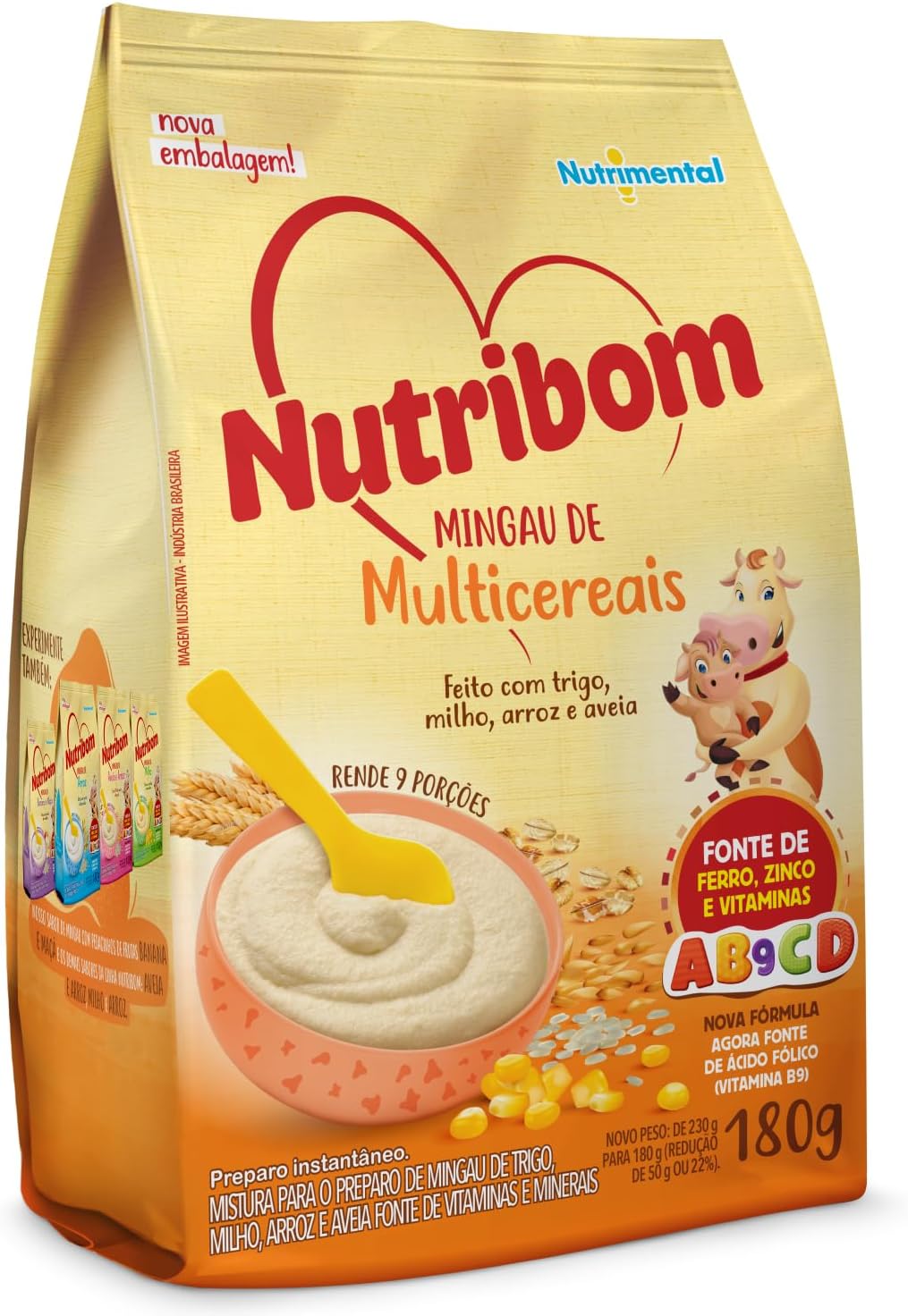 Nutribom Mingau Multicereais 180G - Feito Com Trigo Milho Arroz E Aveia ...