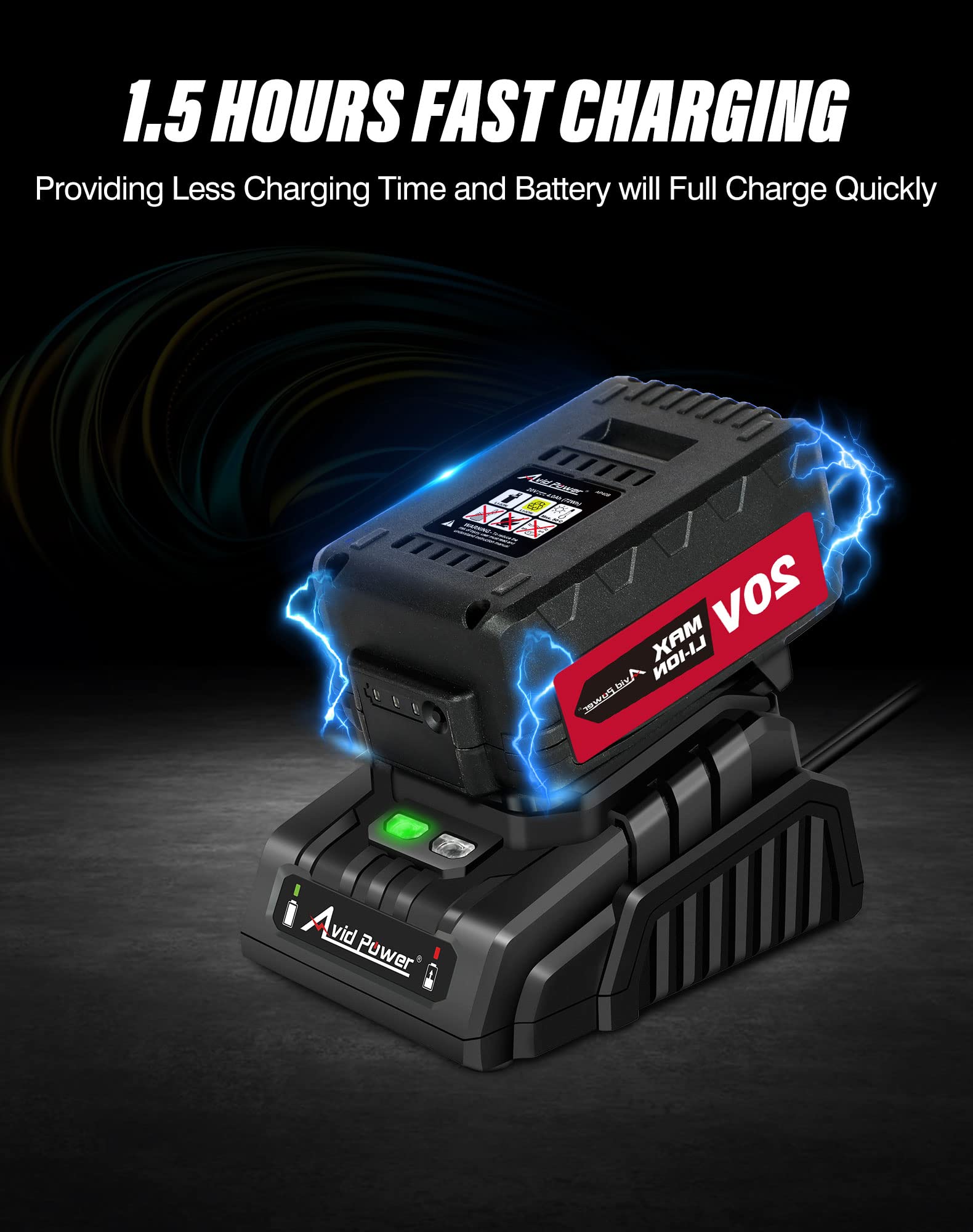 AVID POWER Fast Charger, Only Compatible with The Battery of AVID POWER ...