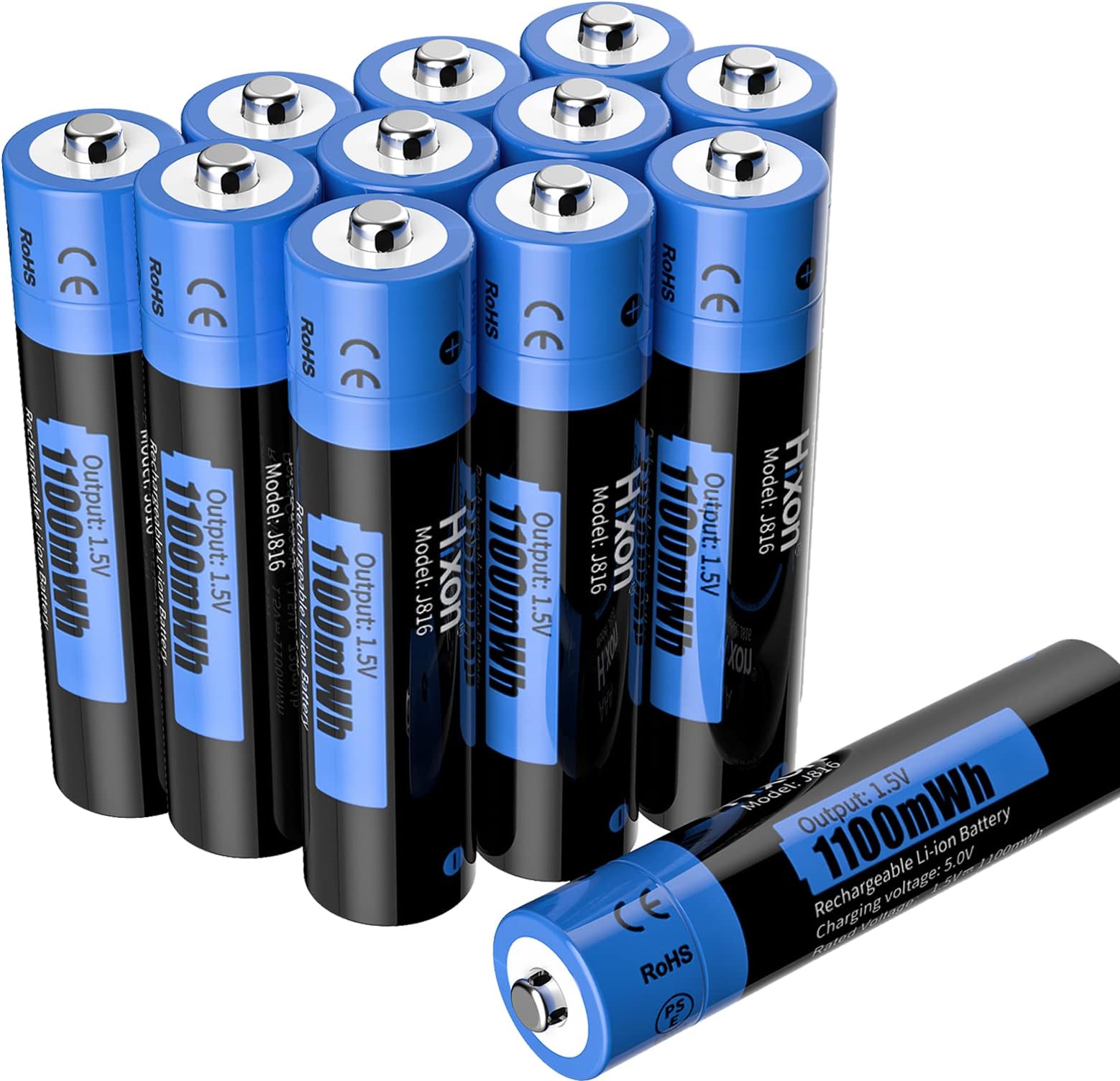 Amazon.com: imuto Rechargeable AAA Batteries Lithium 8 Pack with Fast ...