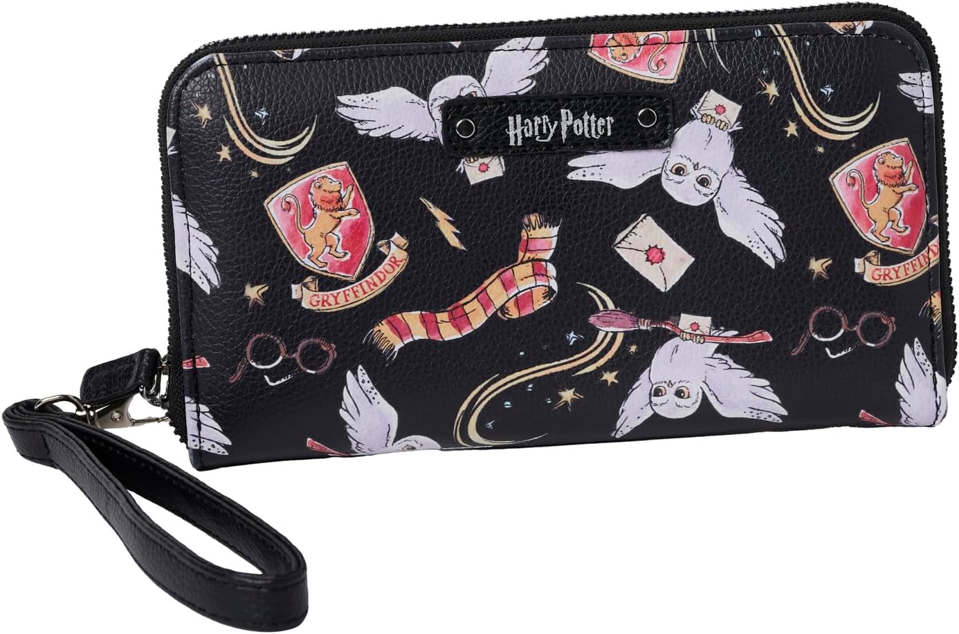 Harry Potter Wallet Wristlet Zip Clutch Faux Leather Hedwig Glasses ...