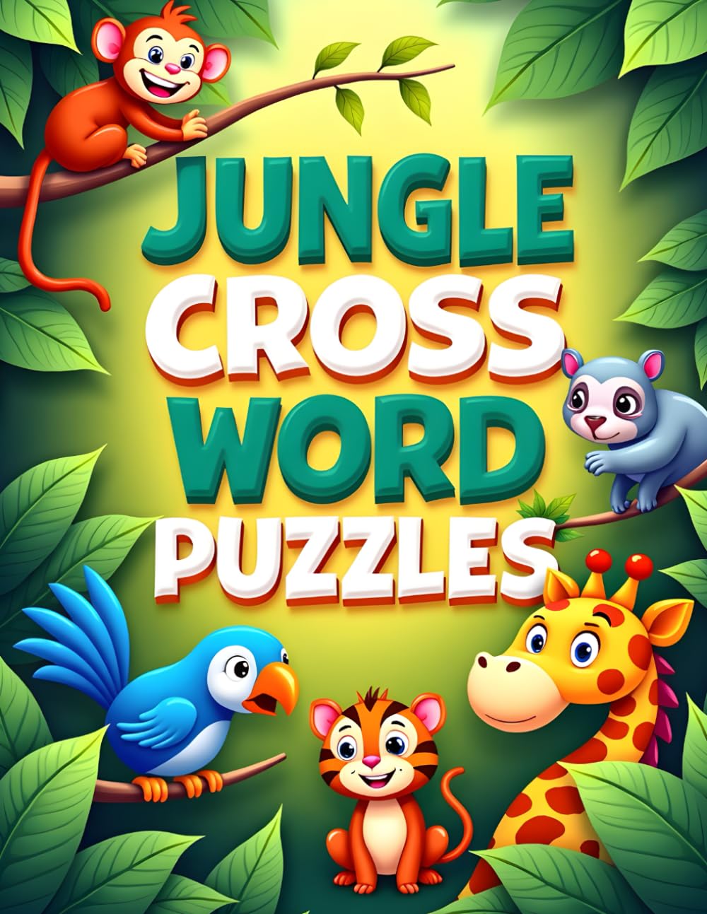 Amazon.com: Jungle Cross Word Puzzles For Kids: Fun and Educational ...