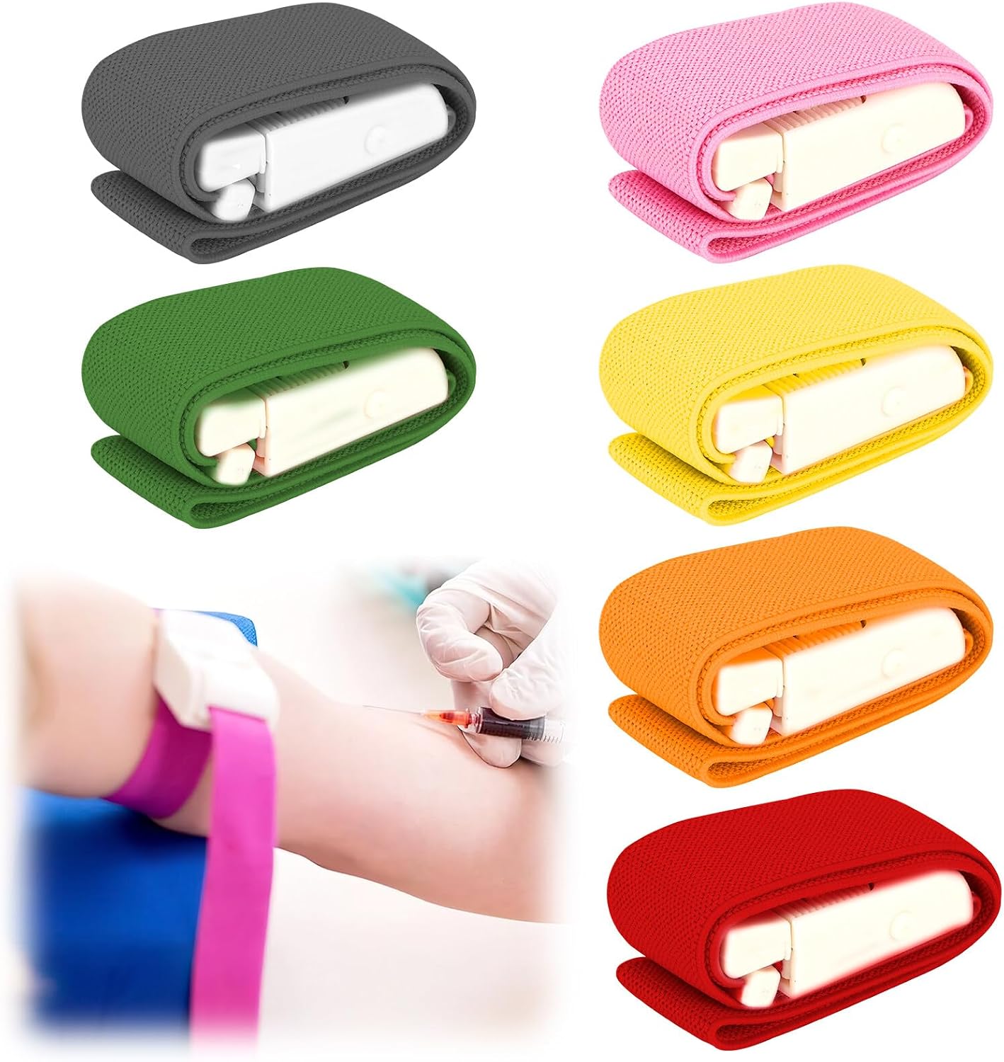 6 PCS Tourniquets for Nurse, Reusable Tourniquet, Tourniquet with ...