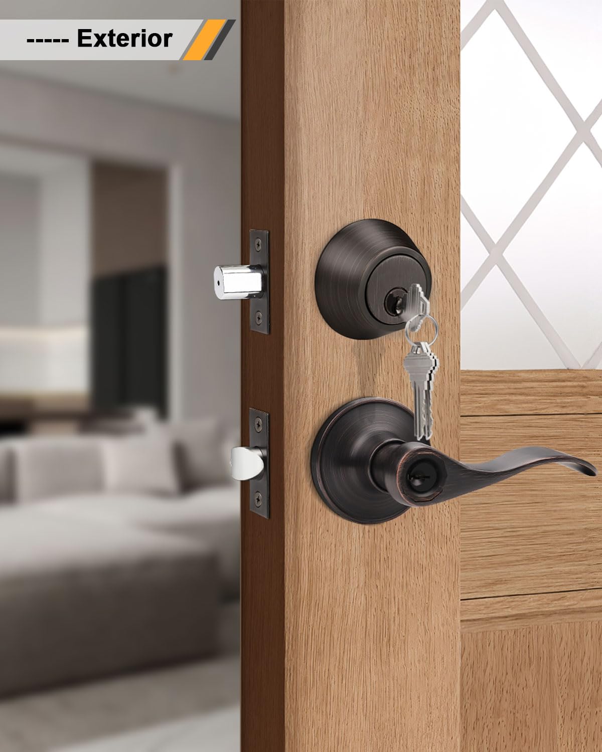 Snapklik.com : Gobrico 3 Pack Wave Entry Door Levers And Single ...