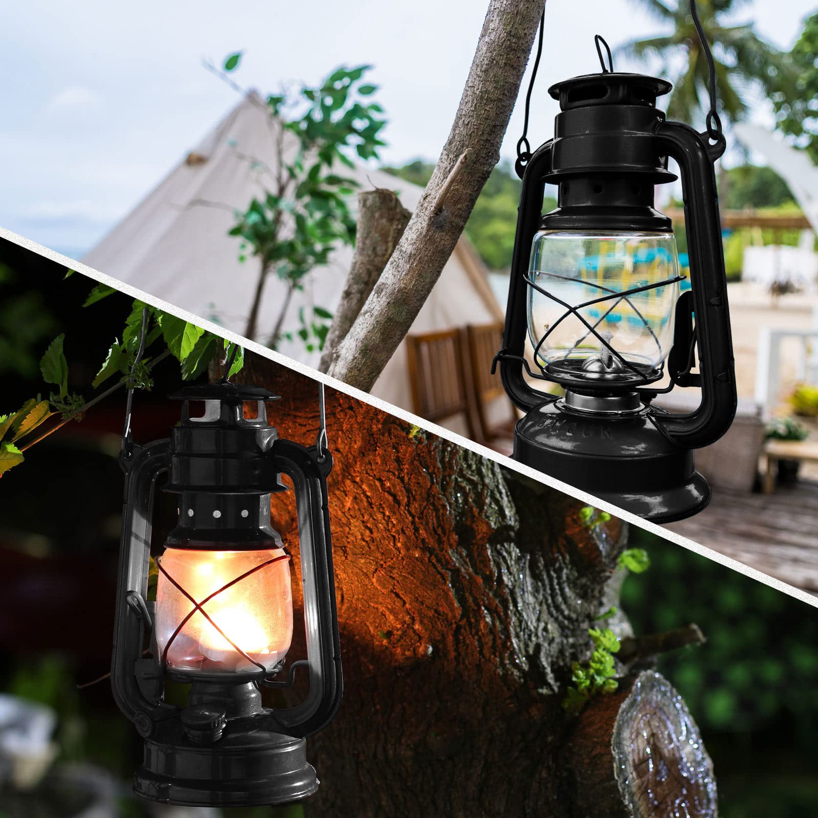 2 Pcs Hurricane Lantern 10 Inch Original Oil Burning Lantern Vintage ...
