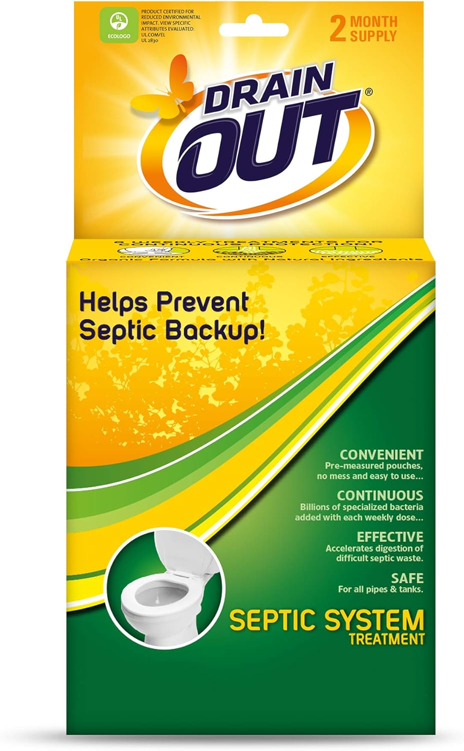 DrainOut C-SB06N SeptoBac Septic Tank Treatment Environmentally ...