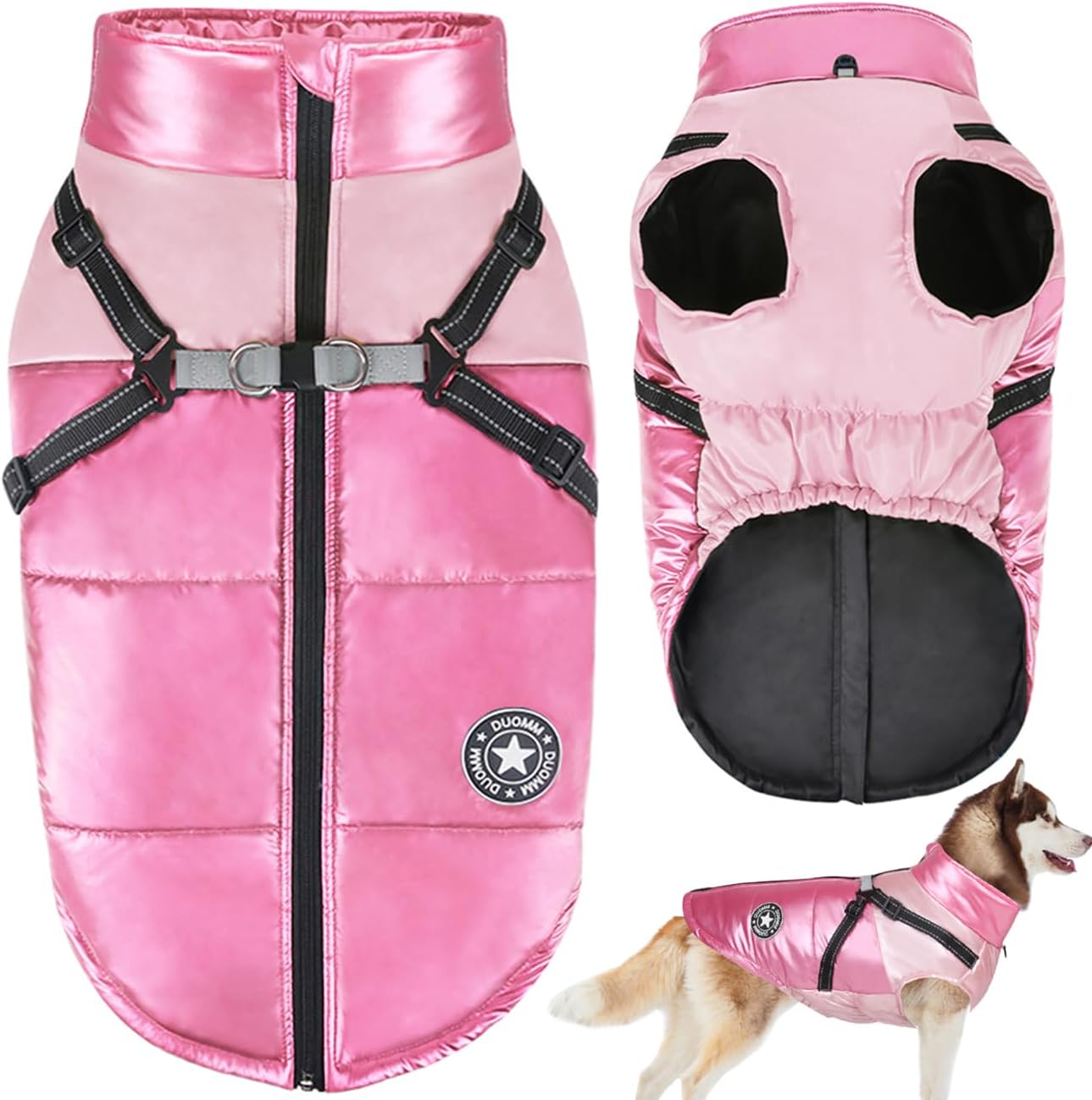Oslueidy Winter Dog Coat,Pet Clothes Waterproof Puppy Jacket Warm Dogs ...