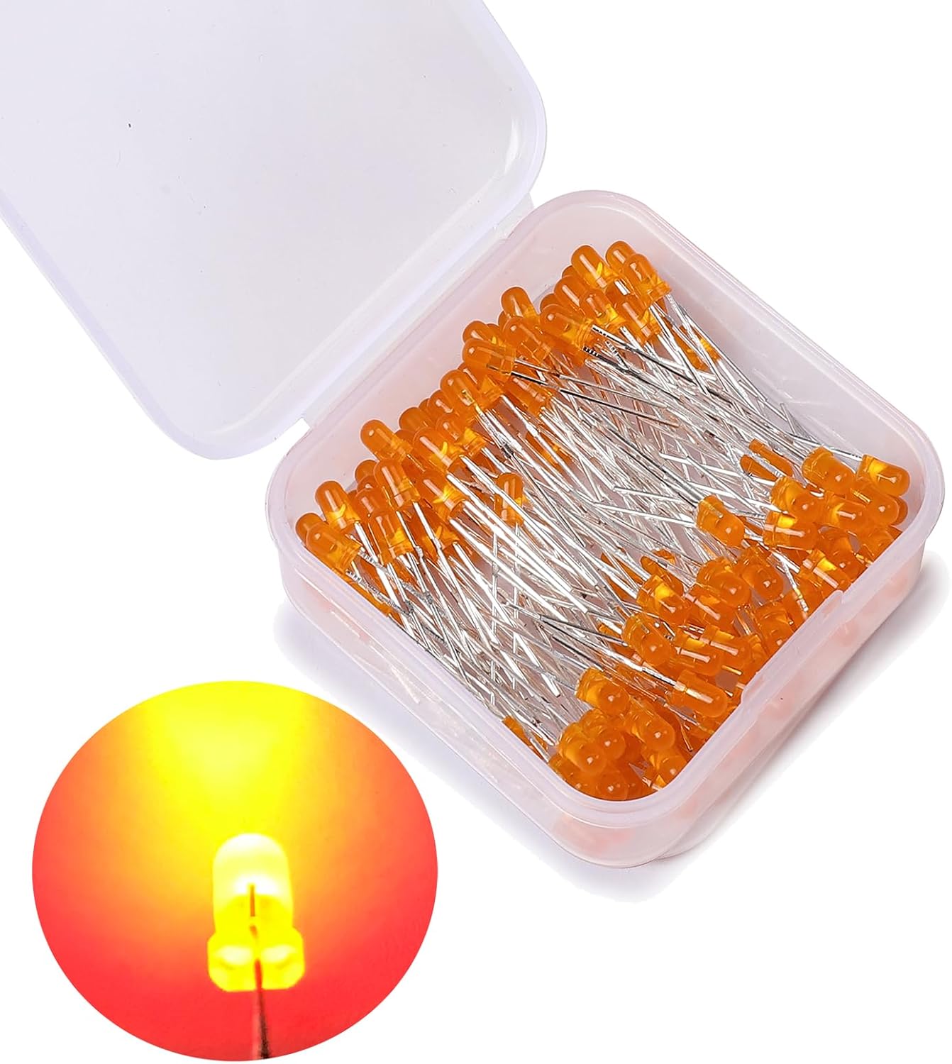 Amazon.com: Orange LED Light - 120 Pcs, 3mm LED Lamps Kits for Science ...