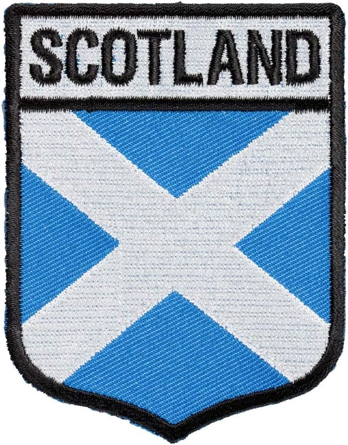 Amazon.com: Scotland Flag Shield Patch, European Country Flag Patches ...