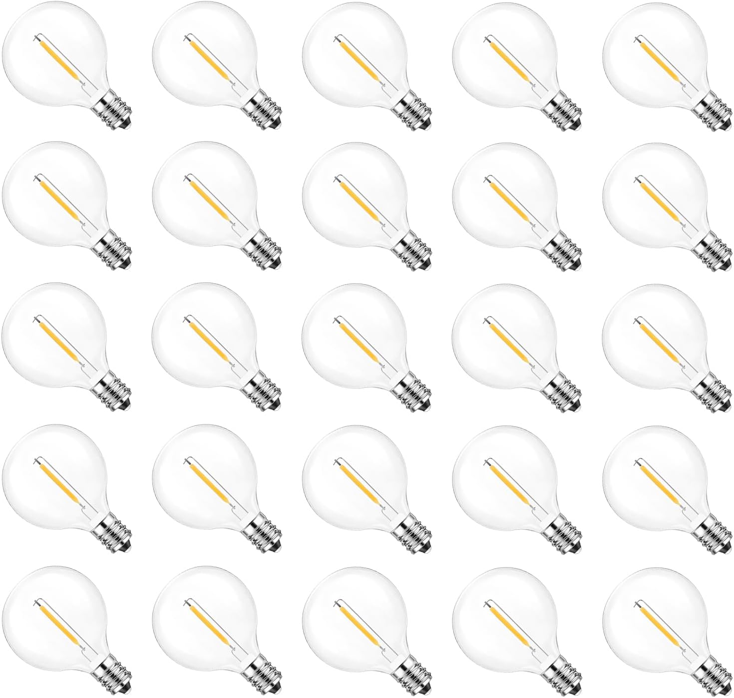 Novelty Lights 25 Pack G30 LED Outdoor Patio Party Christmas Globe ...