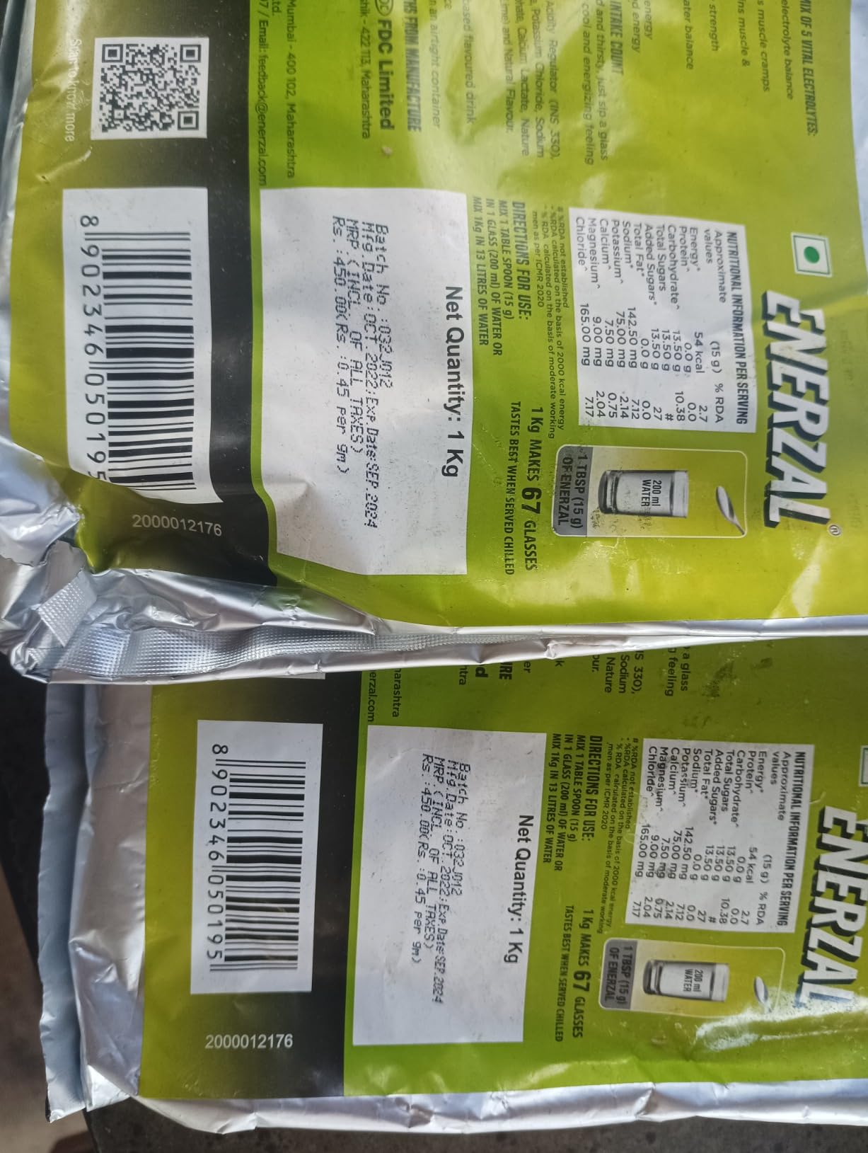 Enerzal Orange 1KG Energy Drink Powder | Instant Hydration Drink (Pack ...