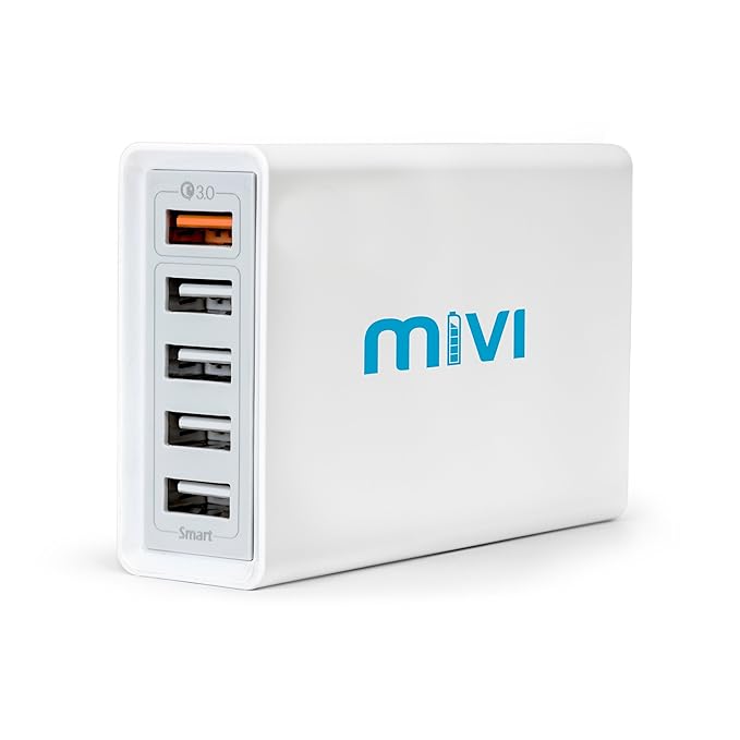 Mivi DC58QC3 8A Desktop USB Turbo Charger Hub - (White) : Amazon.in ...