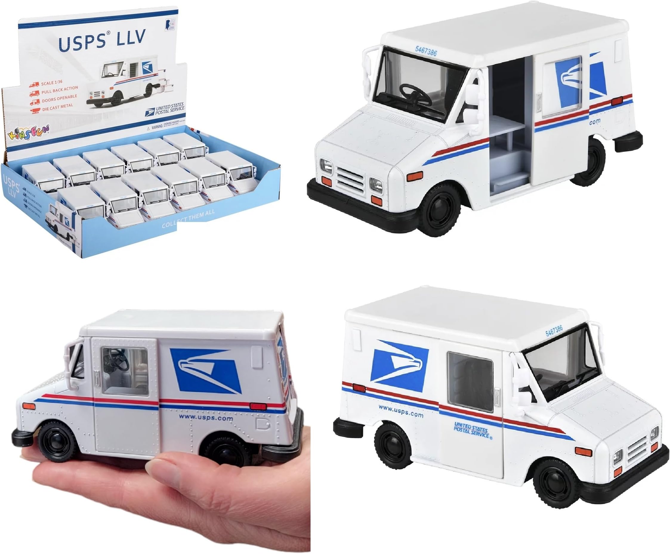 Amazon.com: KiNSMART United States Postal Mail Truck USPS 1987 Grumman ...