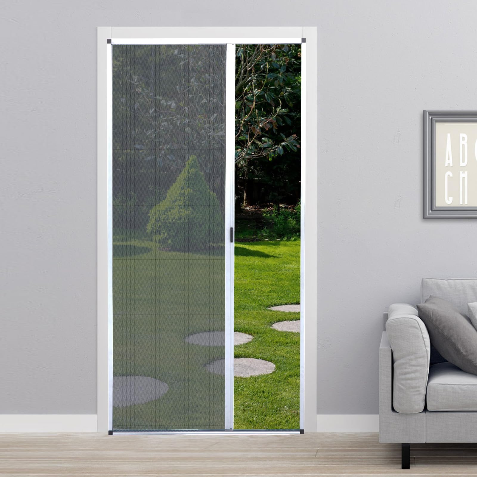 Brisa White Retractable Screen Door 80" Single - Amazon.com