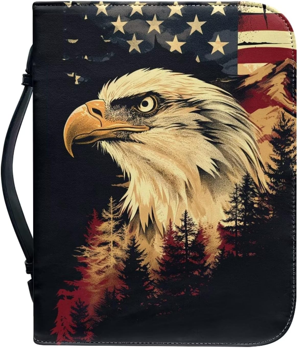 Amazon.com: American Flag and Bald Eagle Bible Cover for Women Men ...