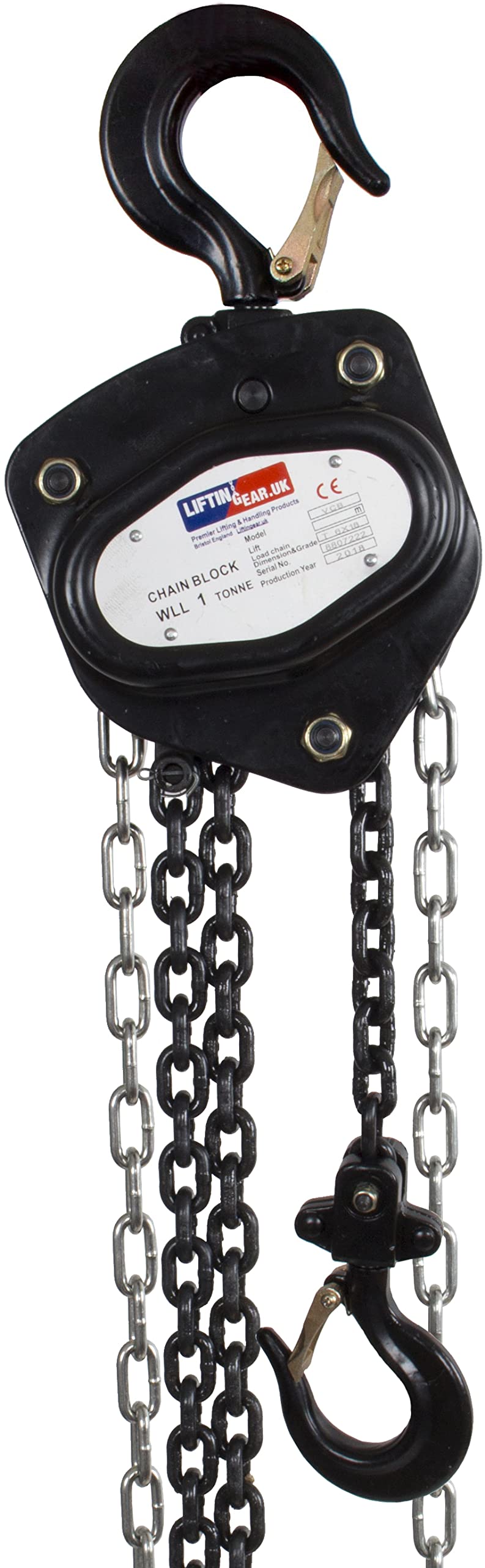 Liftingear1 Tonne Chain Block Manual Lifting Tackle Block Hoist Gantry ...
